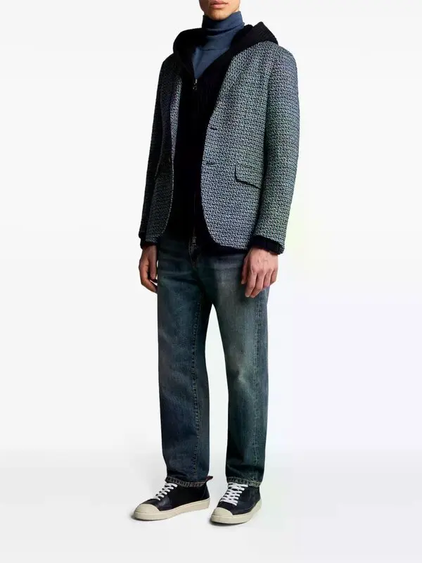 Etro Single-breasted Wool Blazer - Blue