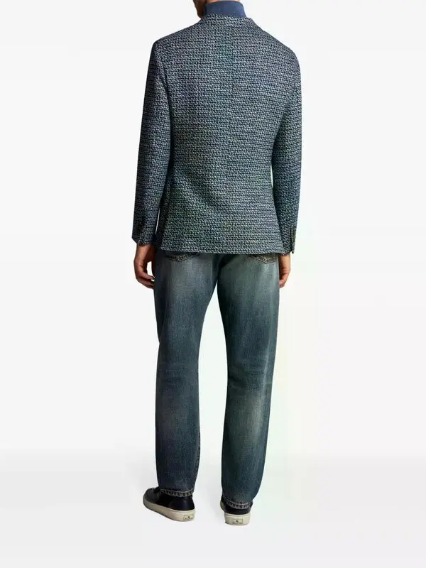 Etro Single-breasted Wool Blazer - Blue