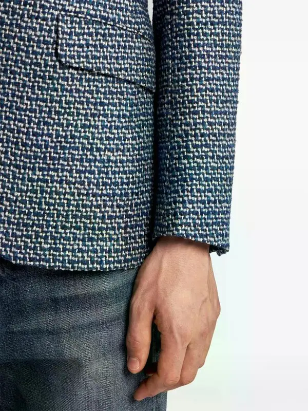 Etro Single-breasted Wool Blazer - Blue