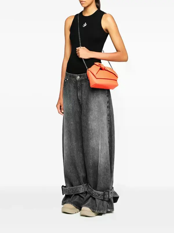 JW Anderson Buckled Wide Leg Jeans - Grey