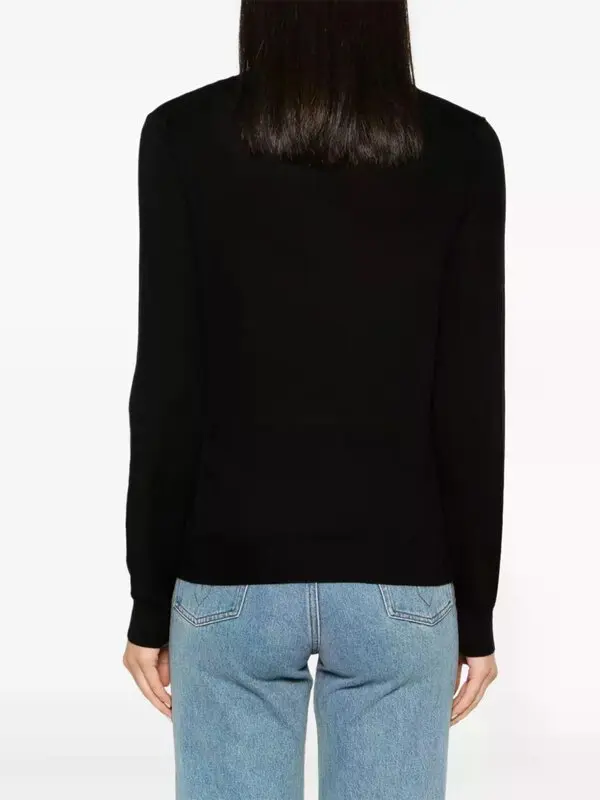 P.a.r.o.s.h Fine-knit V-neck Top - Black