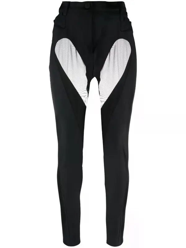 MUGLER Paneled Skinny Trousers