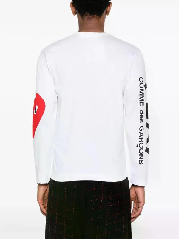 Play Comme Des Garcon Heart-print T-shirt