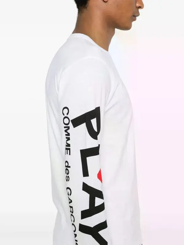 Play Comme Des Garcon Heart-print T-shirt