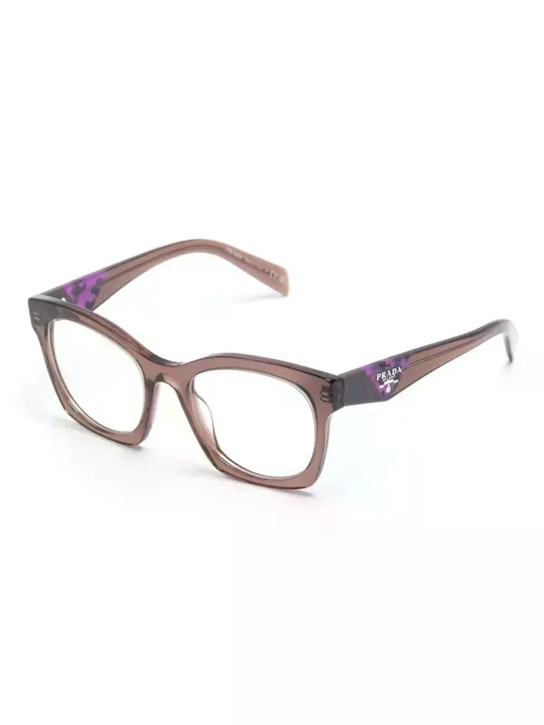 Prada Transparent-frame Logo Glasses