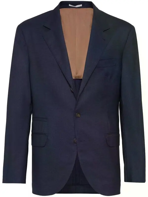 Brunello Cucinelli Single-breasted Virgin-wool Blazer - Blue