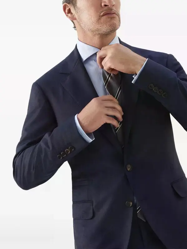 Brunello Cucinelli Single-breasted Virgin-wool Blazer - Blue