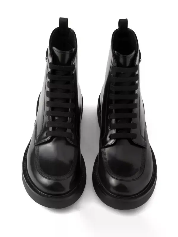 Prada Brushed-leather Boots