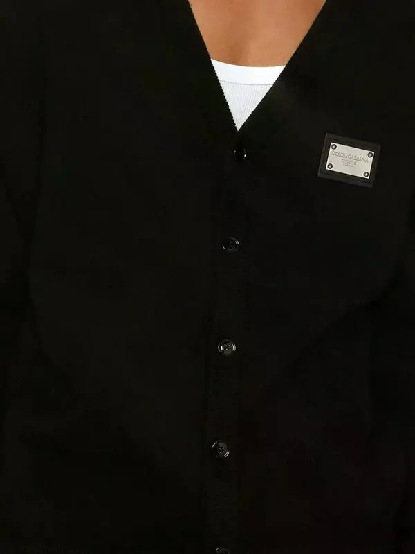 Dolce & Gabbana Cashmere-wool Cardigan With Logo Tag