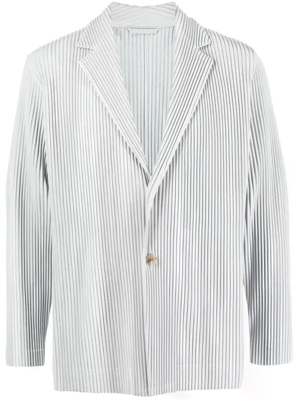 Issey Miyake Micro-pleated Single-breasted Blazer