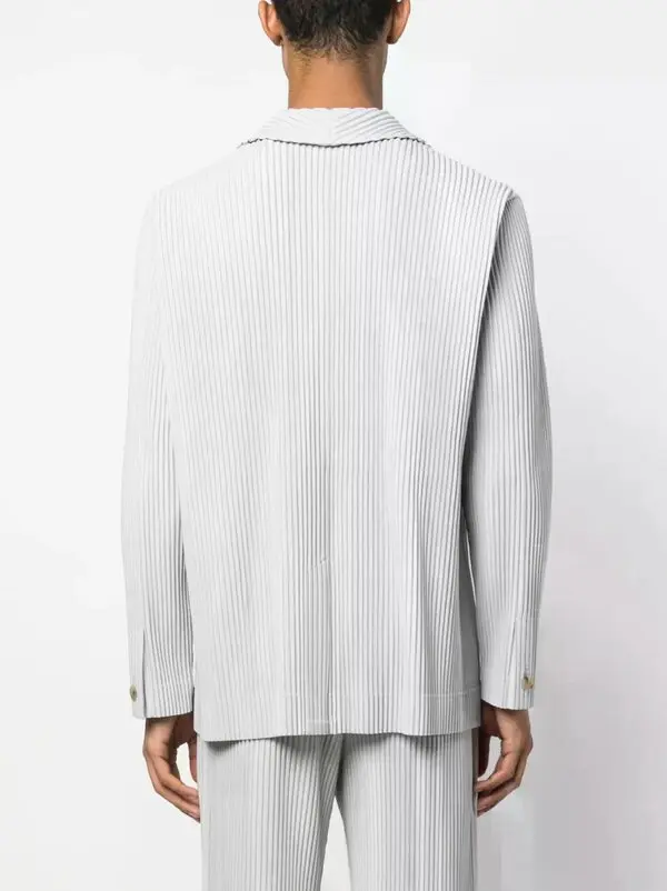 Issey Miyake Micro-pleated Single-breasted Blazer