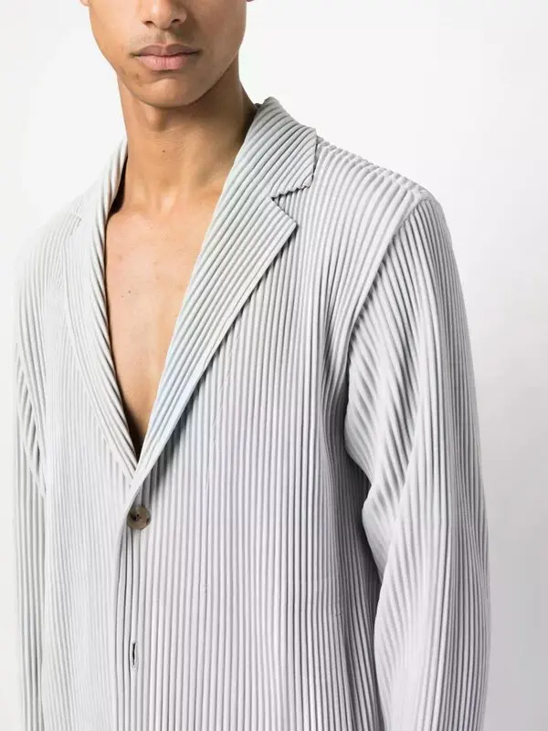 Issey Miyake Micro-pleated Single-breasted Blazer