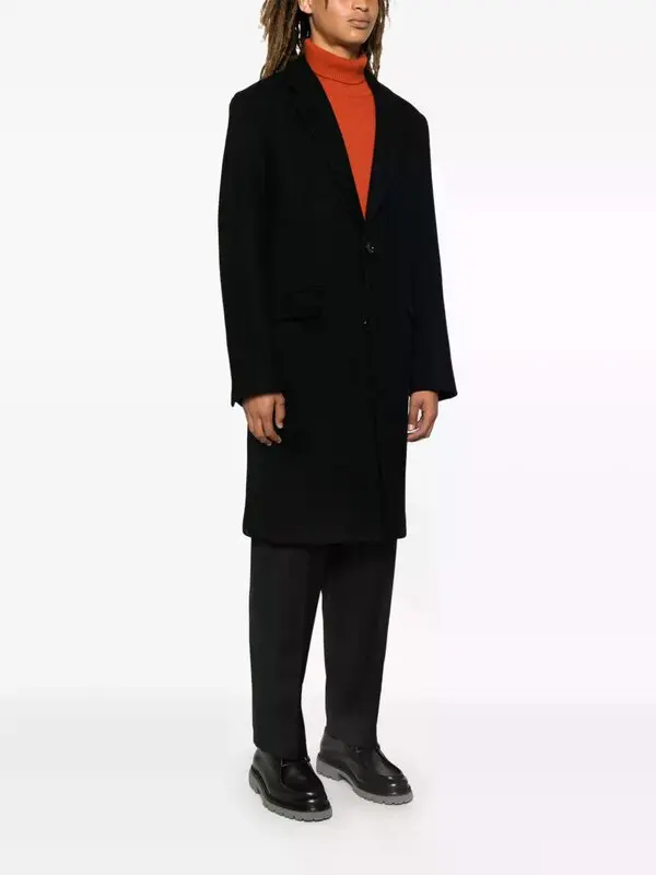 AMI Paris Single-breasted Virgin Wool Coat