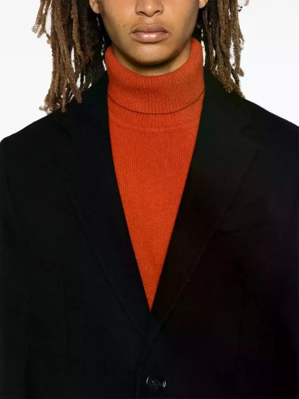 AMI Paris Single-breasted Virgin Wool Coat