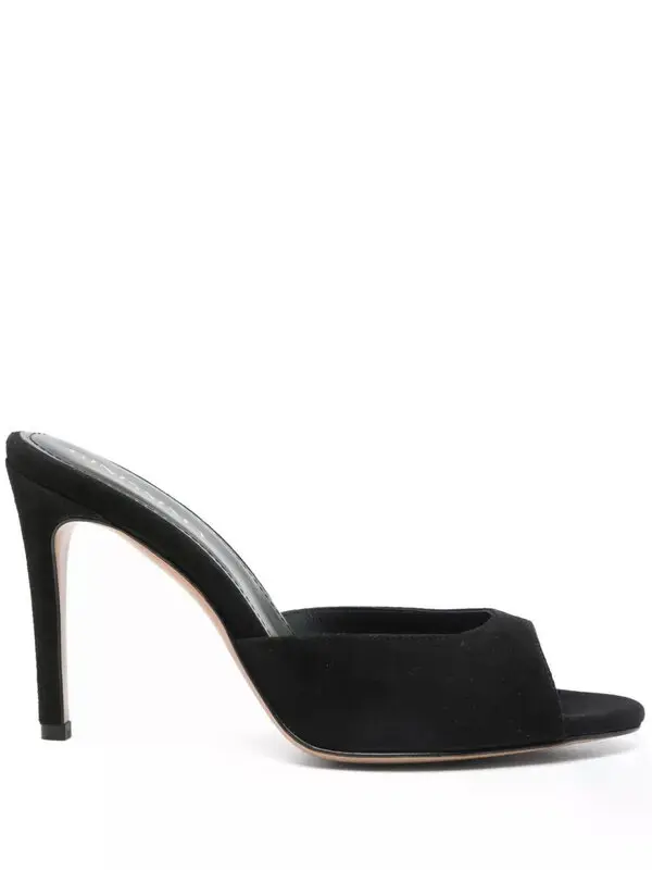 GINISSIMA Vicky Suede Heeled Sandals - Black