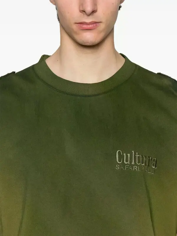 CULTURA Embroidered-logo T-shirt