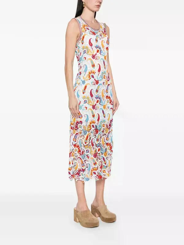 Etro Floral-lace Midi Dress