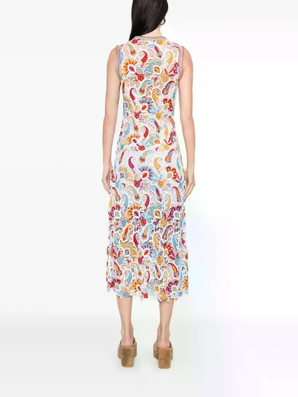 Etro Floral-lace Midi Dress