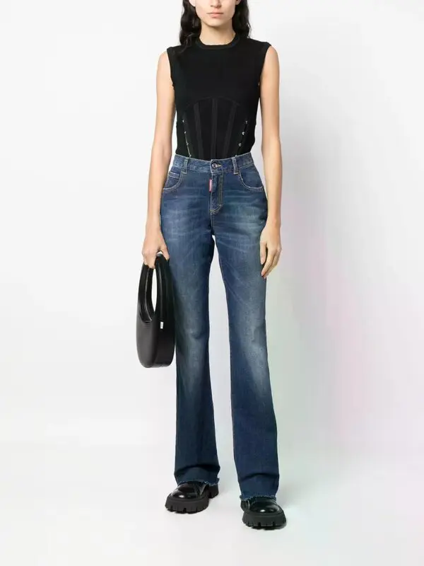 Dsquared2 Logo-patch Flared Jeans
