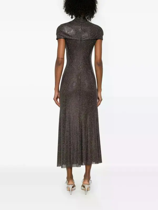 SELF-PORTRAIT Rhinestone Cut-out Midi Dress