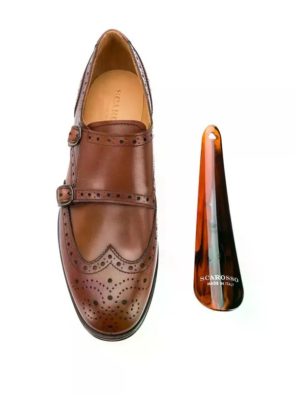 SCAROSSO Kate Leather Monk Shoes