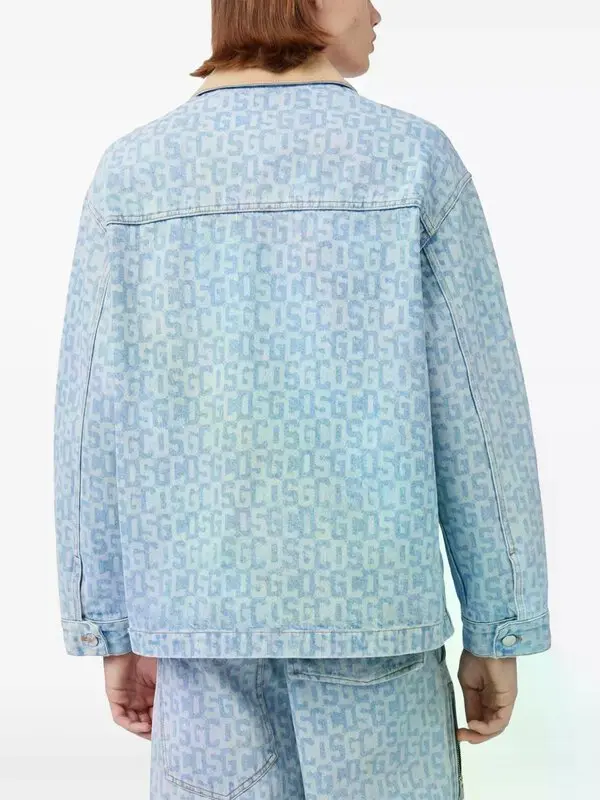 Gcds Monogram-print Denim Jacket