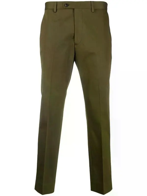 DELL'OGLIO Cropped Leg Trousers - Green