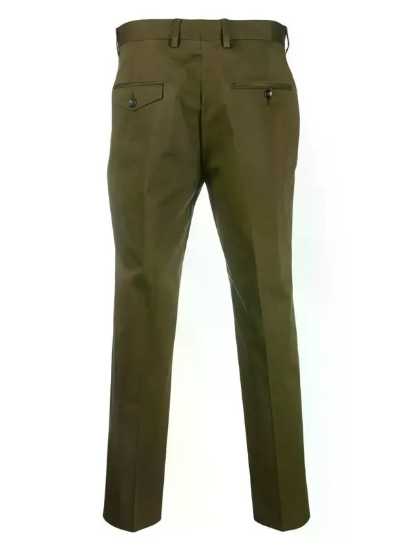 DELL'OGLIO Cropped Leg Trousers - Green