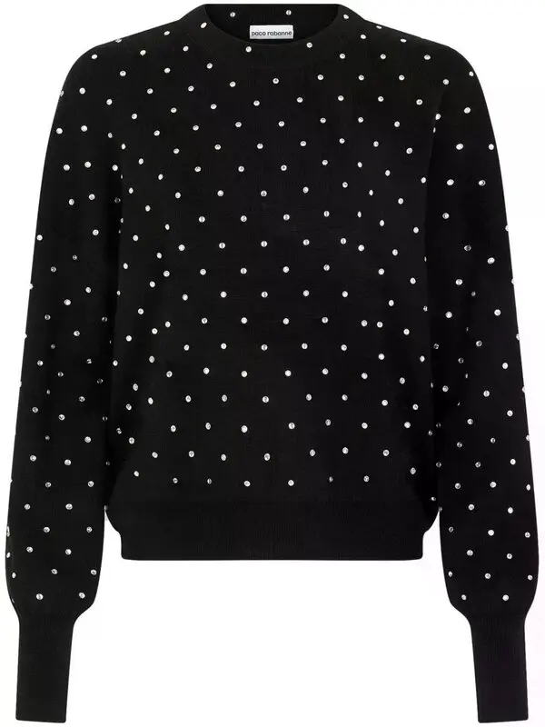 Rabanne Crystal-embellished Wool Jumper