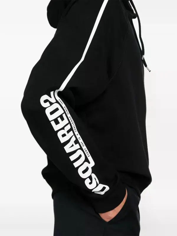 Dsquared2 Logo Print Cotton Hoodie