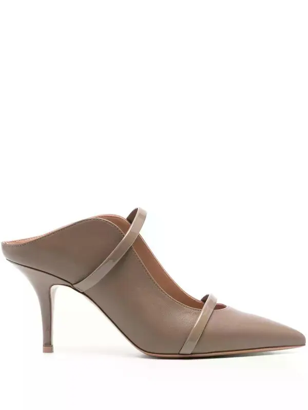 MALONE SOULIERS Maureen 70mm Leather Mules - Neutrals