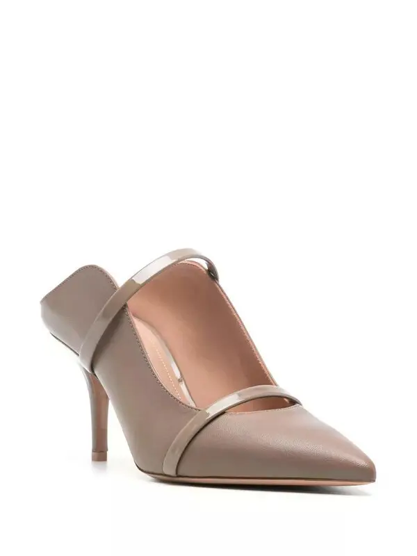 MALONE SOULIERS Maureen 70mm Leather Mules - Neutrals