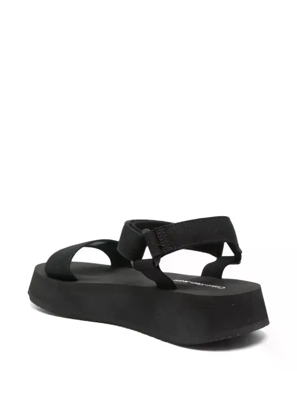 Calvin Klein Canvas Platform Sandals - Black