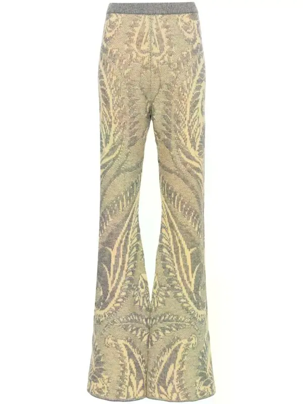 Etro Patterned Intarsia Wool Trousers