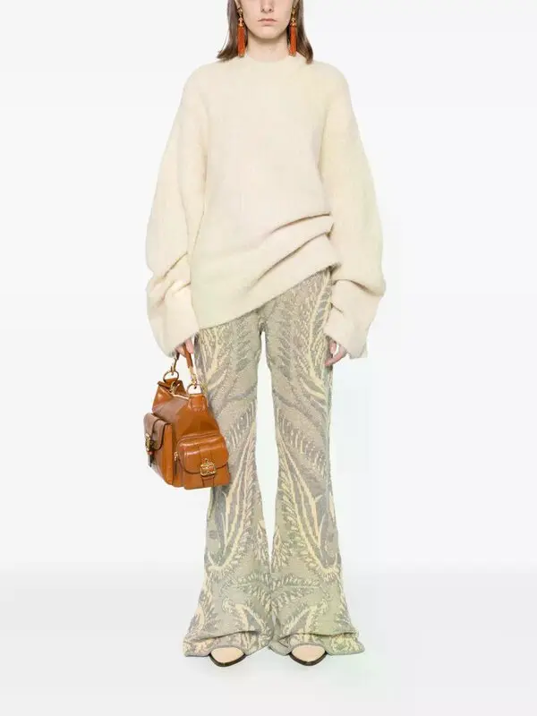 Etro Patterned Intarsia Wool Trousers