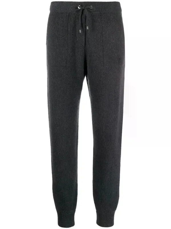 Brunello Cucinelli Ribbed-knit Cashmere Track Pants