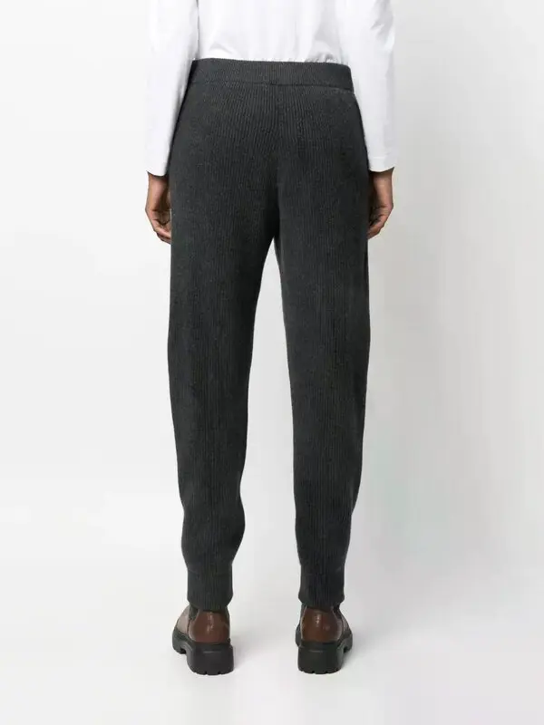 Brunello Cucinelli Ribbed-knit Cashmere Track Pants