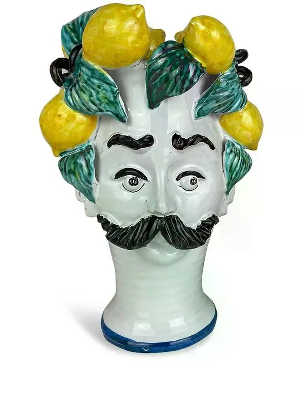 LES-OTTOMANS Lemon Ceramic Vase - White