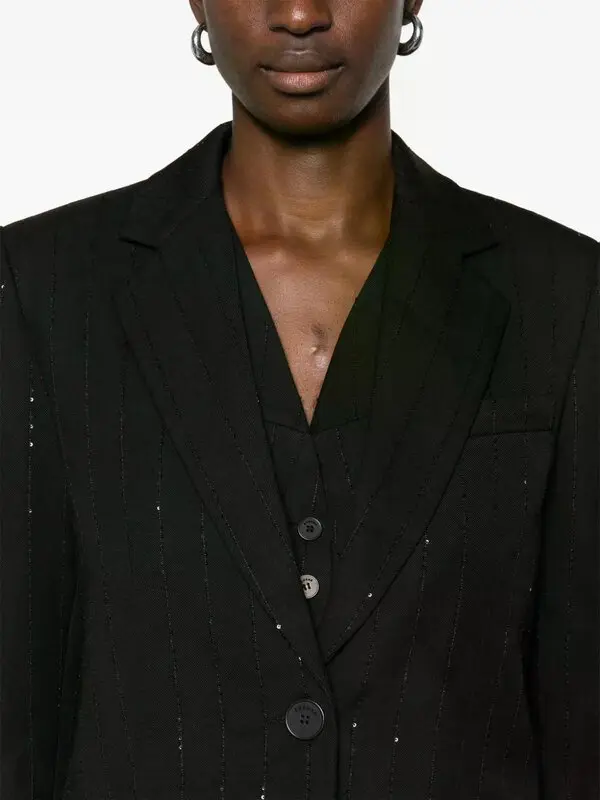 Sandro Sequin-embellished Striped Blazer