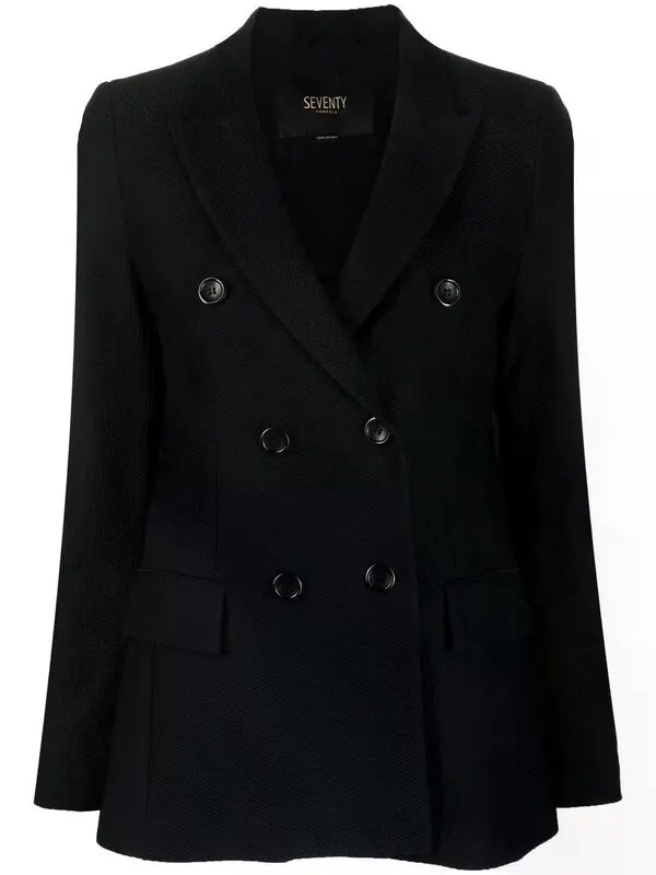 Seventy Double-breasted Tailored Blazer - Black