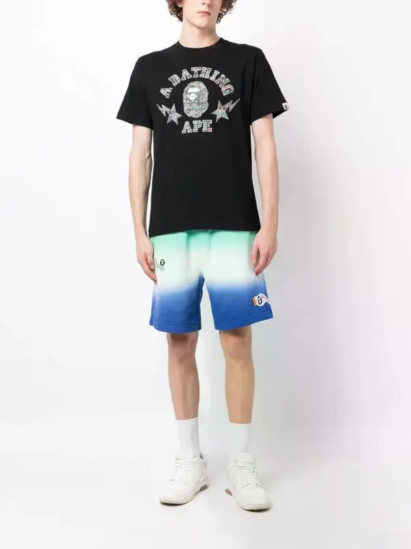 A BATHING APE Logo-print Cotton T-shirt - Black