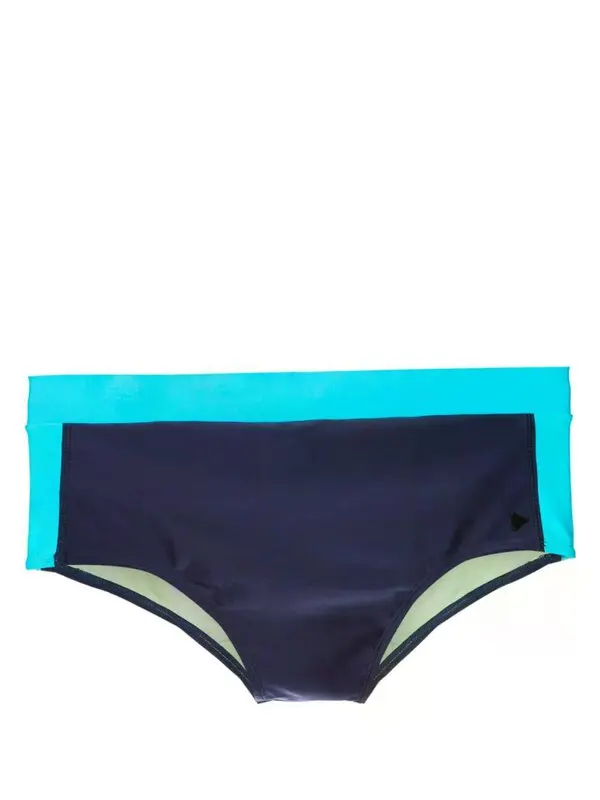 AMIR SLAMA Logo-appliqué Swim Shorts - Blue