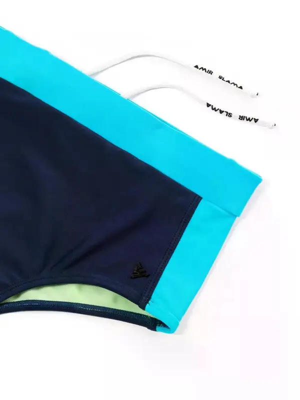 AMIR SLAMA Logo-appliqué Swim Shorts