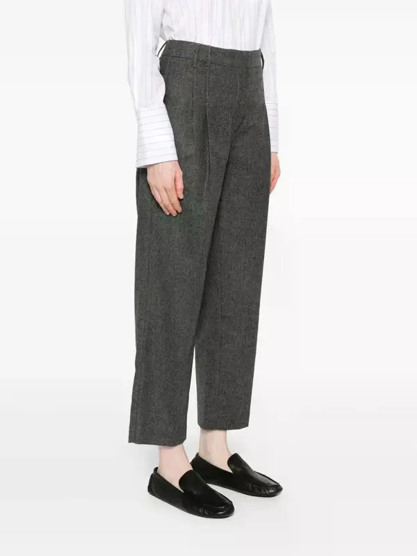 Brunello Cucinelli Pleated Felted Straight Trousers