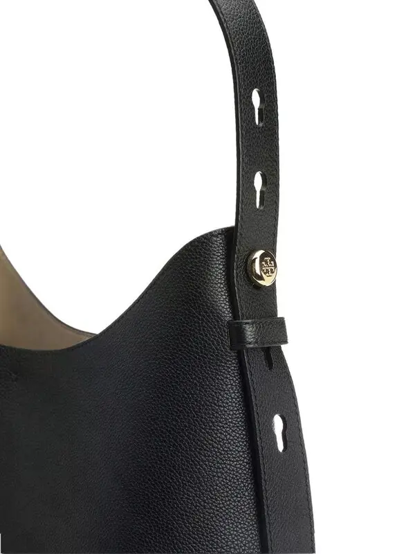 Tory Burch Romy Leather Shoulder Bag - Black