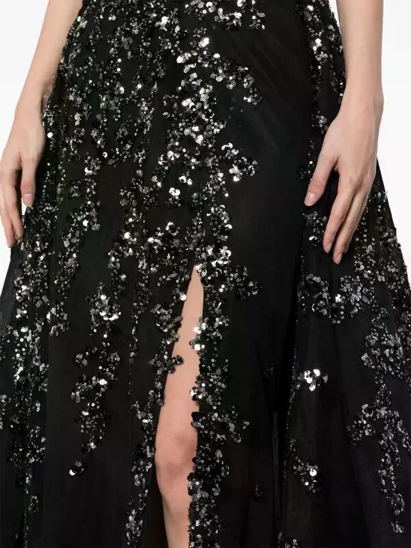 SAIID KOBEISY Sequin-embellished Tulle Gown