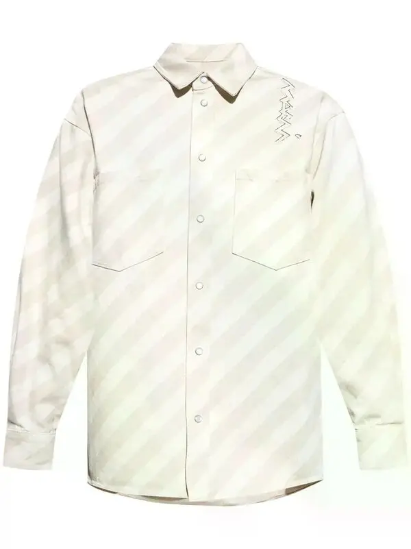 Marni Diagonal Stripe Denim Shirt