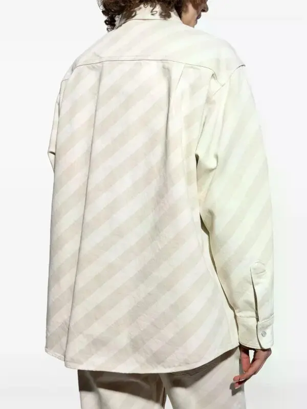 Marni Diagonal Stripe Denim Shirt