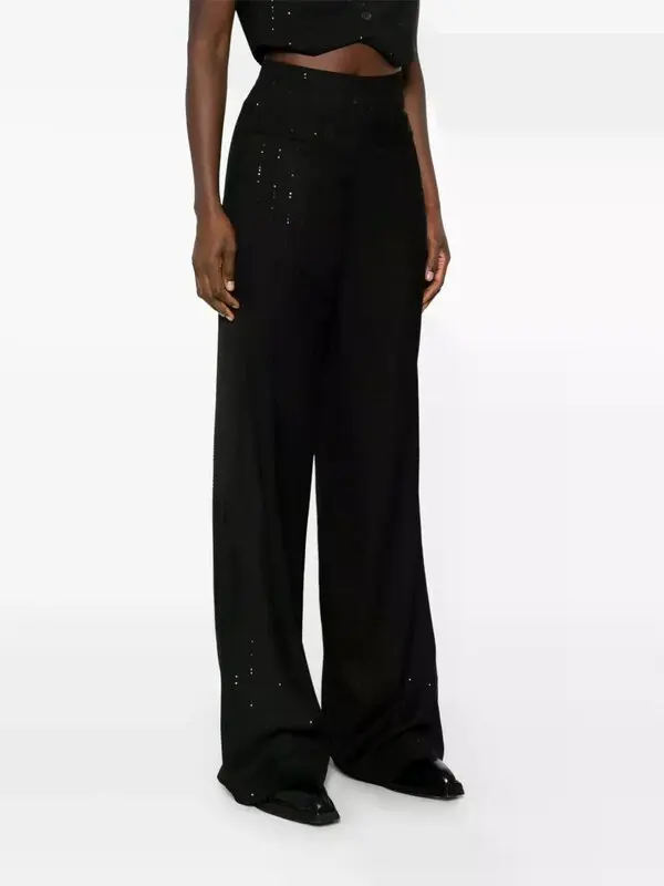 Sandro Sequined Palazzo Pants