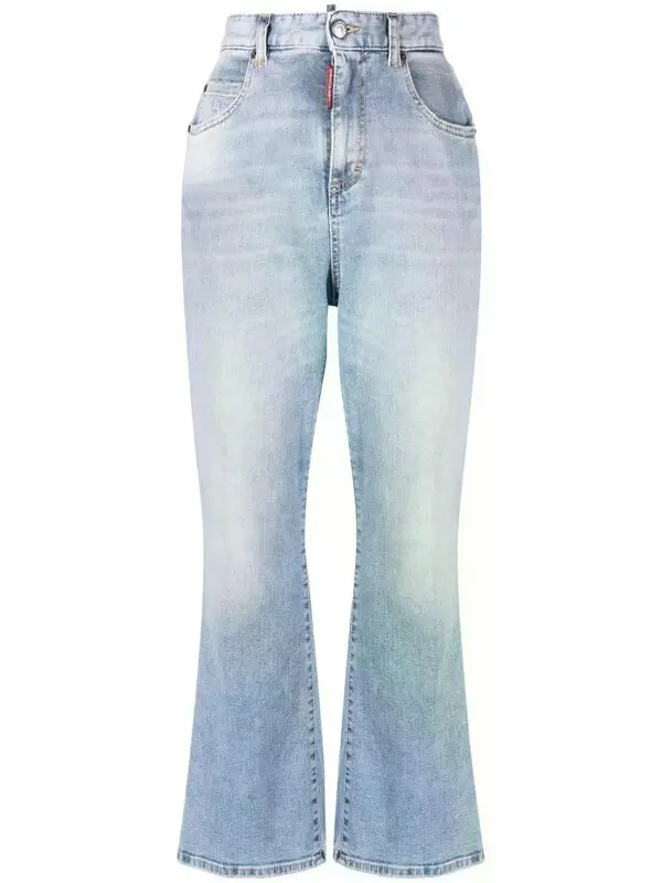 Dsquared2 High-waisted Cropped Flared Jeans